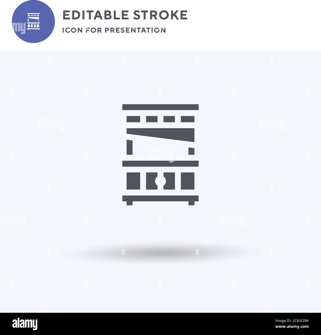 Vecteur d'icône de guillotine, signe plat rempli, pictogramme solide ...