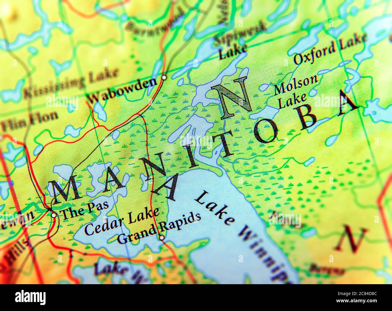 Manitoba province map Banque de photographies et d’images à haute ...