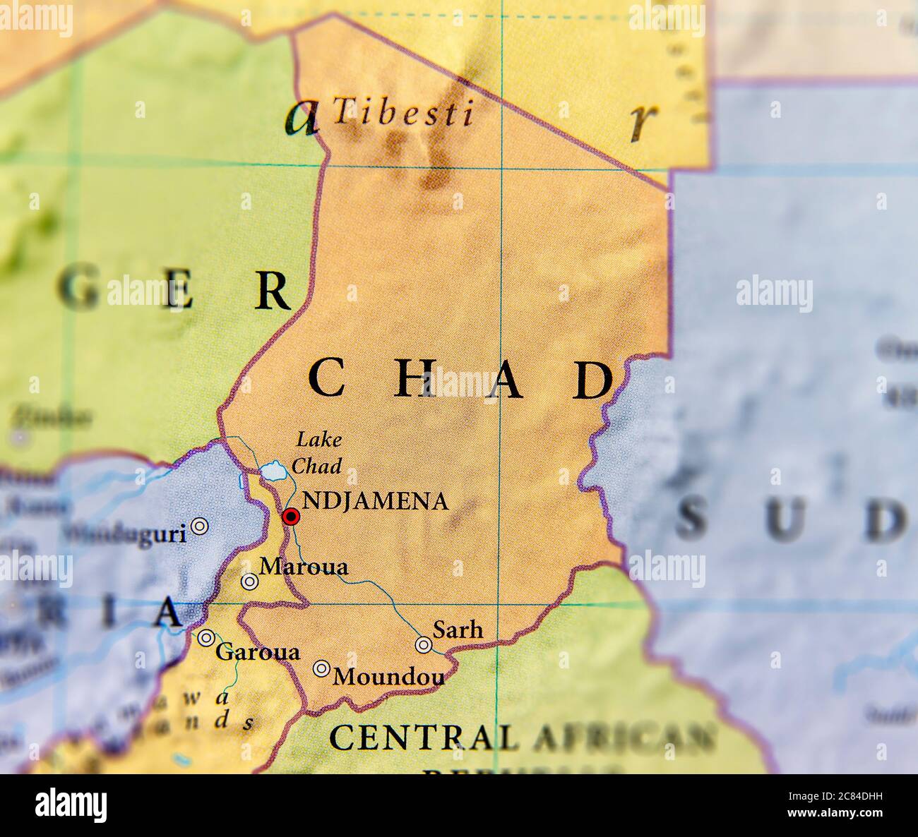 Carte du tchad Banque de photographies et d’images à haute résolution ...