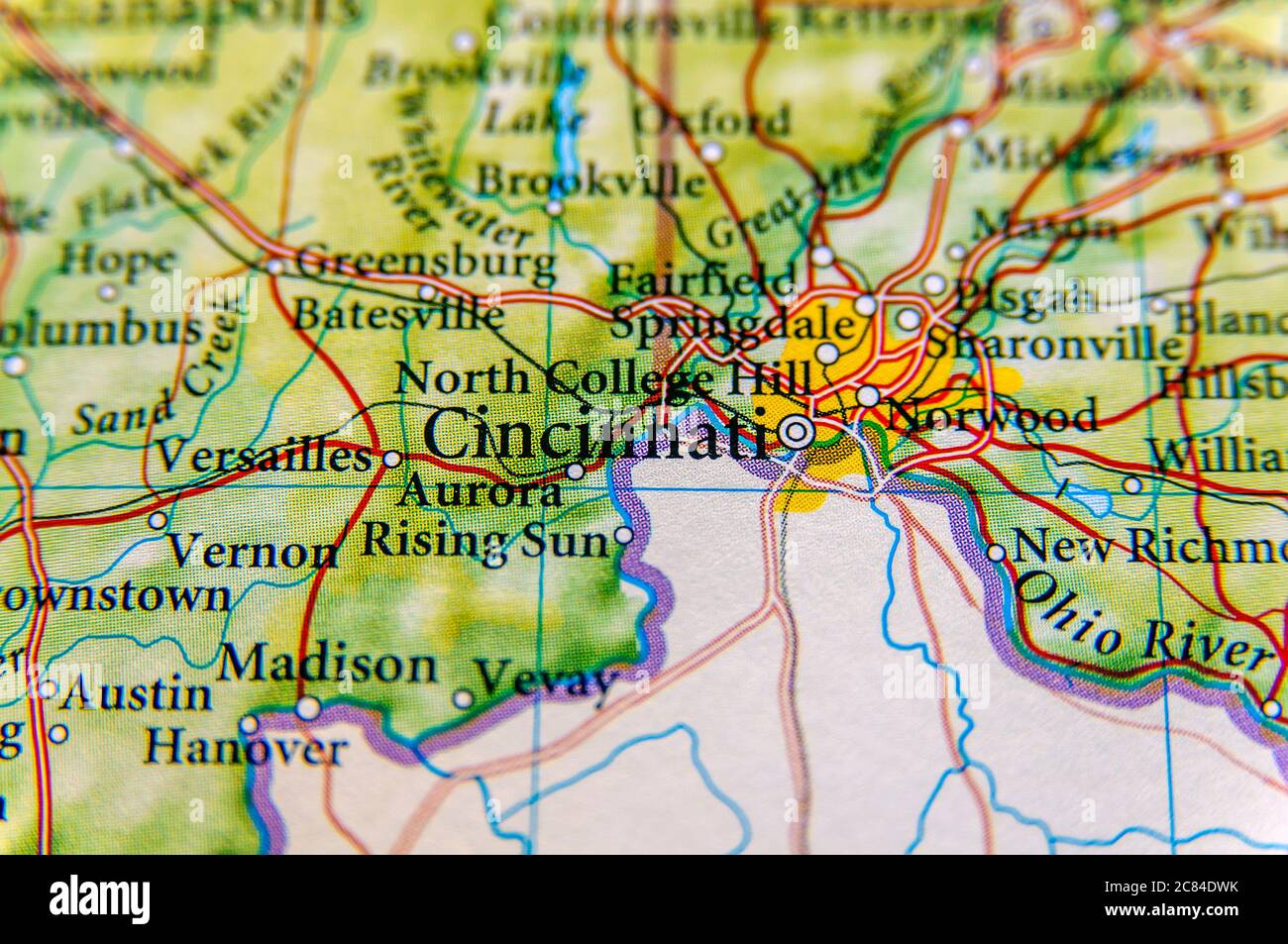 Map of cincinnati Banque de photographies et d’images à haute ...