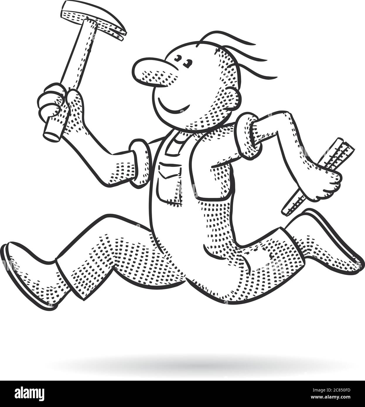 Travailleur rapide Banque d'images vectorielles - Alamy