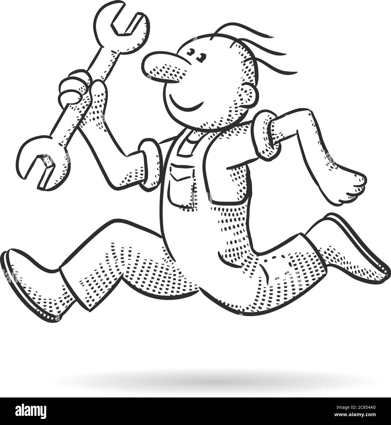 Travailleur rapide Banque d'images noir et blanc - Alamy