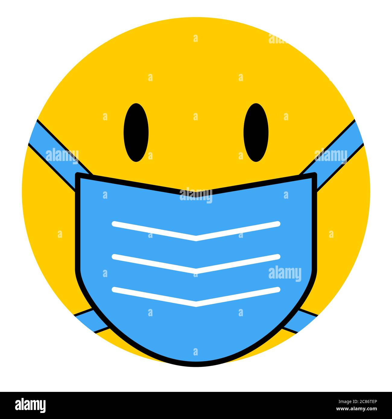 Icône masque buccal, symbole de respiration de sécurité isolé sur fond ...