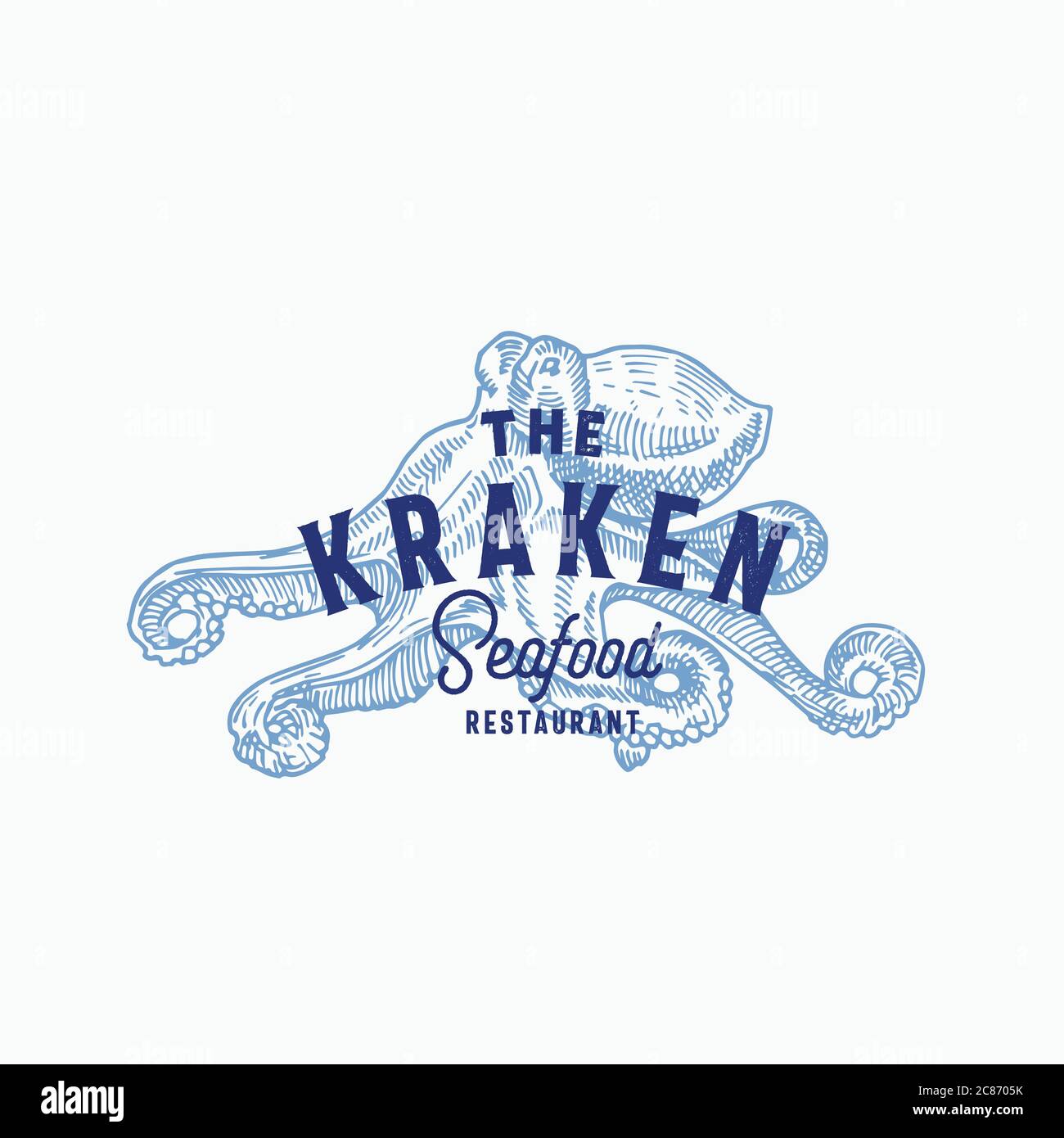 Modèle de symbole, de logo ou de symbole abstrait pour le Kraken ...