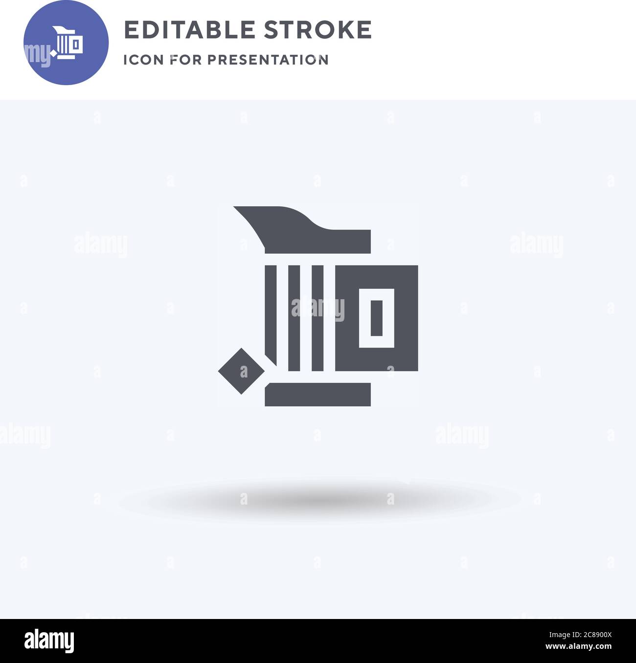 Vecteur icône pichet, affiche plate remplie, pictogramme solide isolé ...