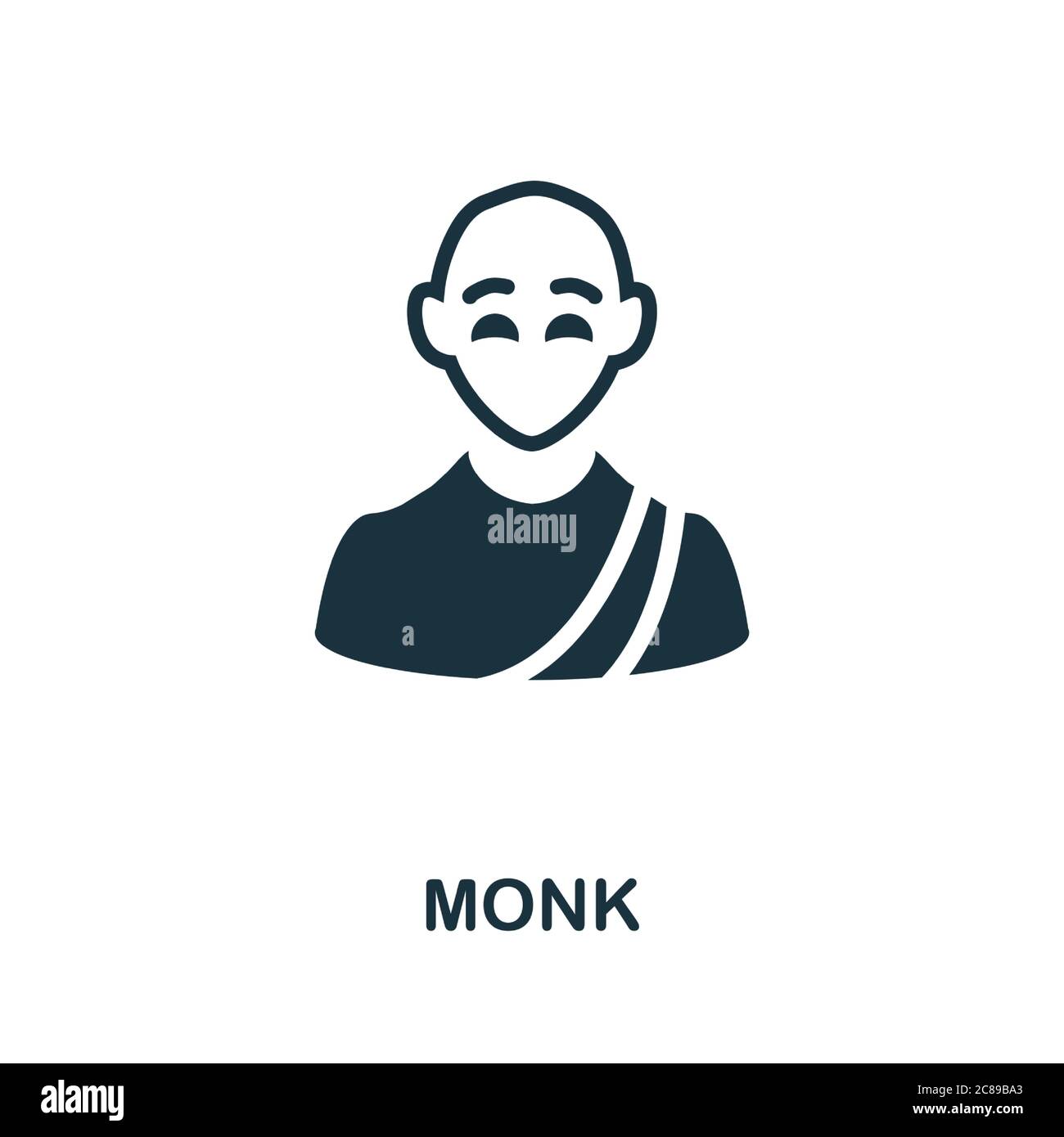 Icône Monk. Élément simple de la collection de religion. Icône Creative ...