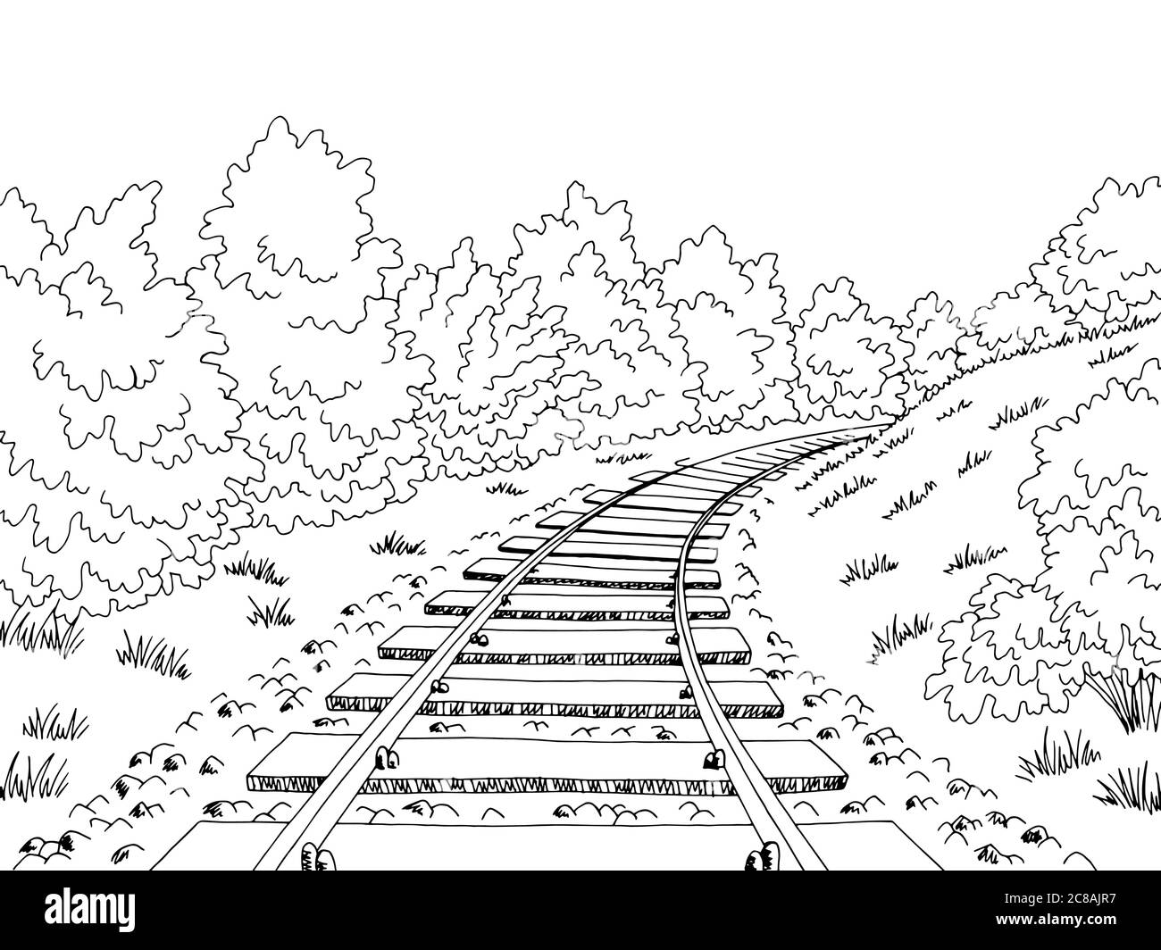 Rail de traverse Banque d'images vectorielles - Alamy