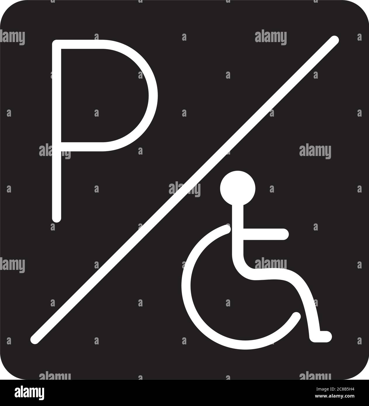 panneau de signalisation pour les personnes handicapées illustration ...