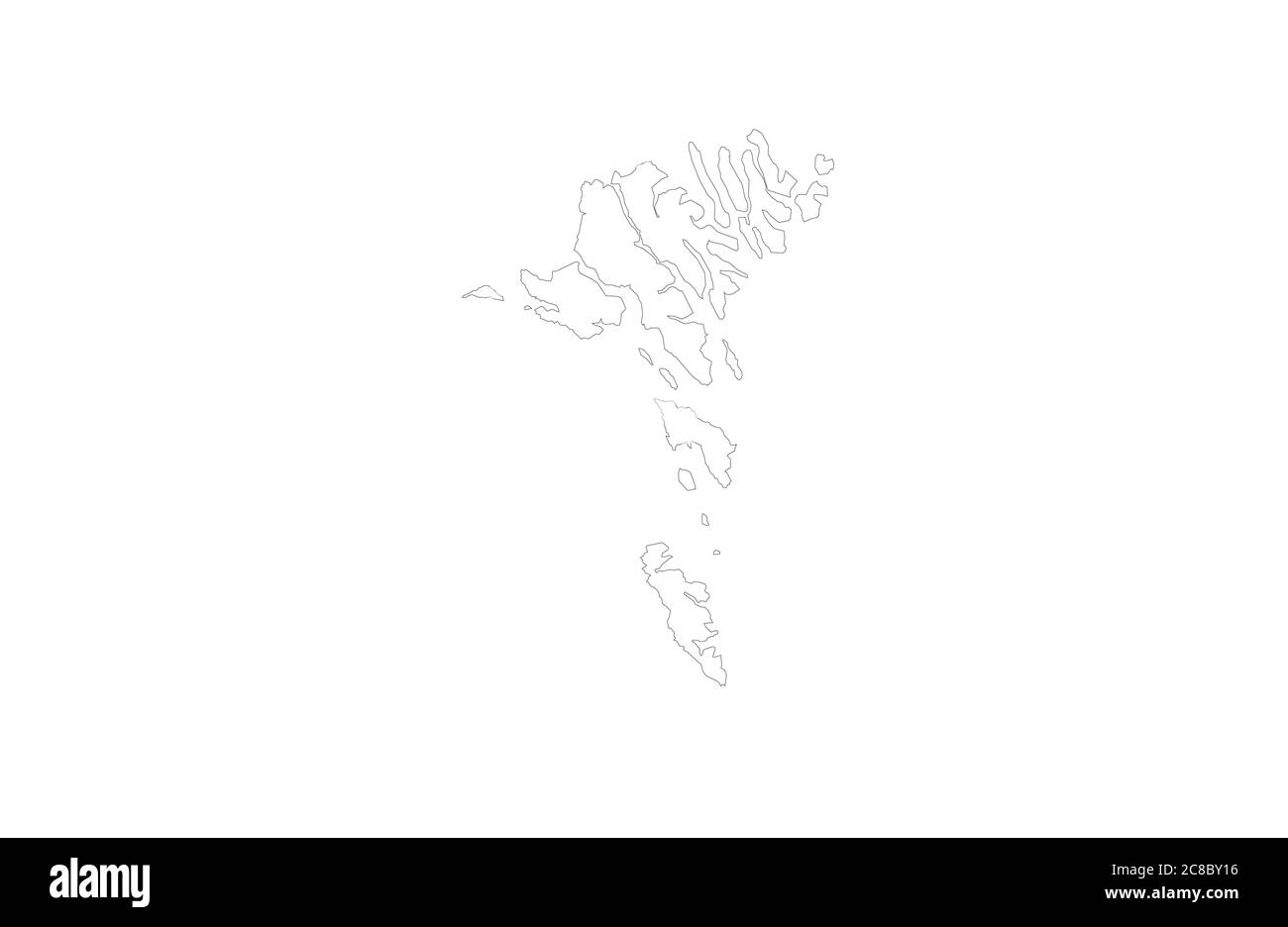 Faroe islands map Banque d'images vectorielles - Alamy