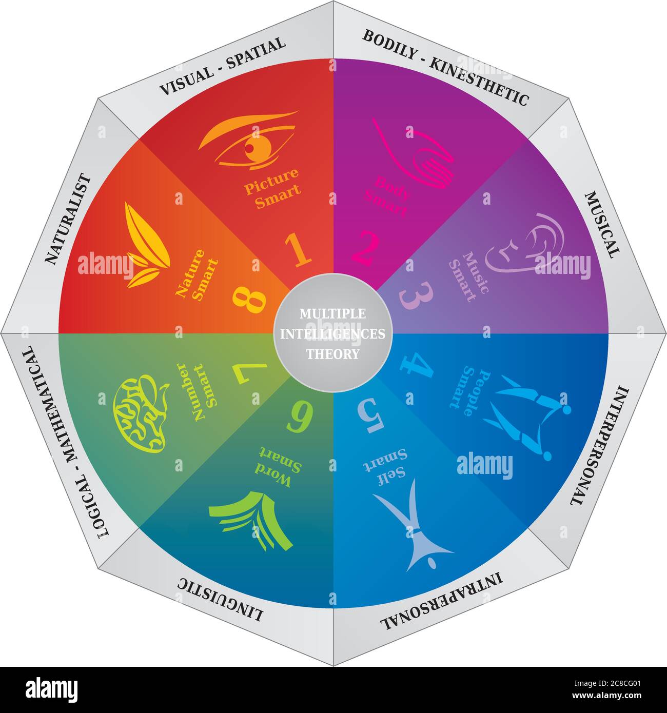 Diagramme de théorie des intelligences multiples de Gardner, un outil de coaching et de ...
