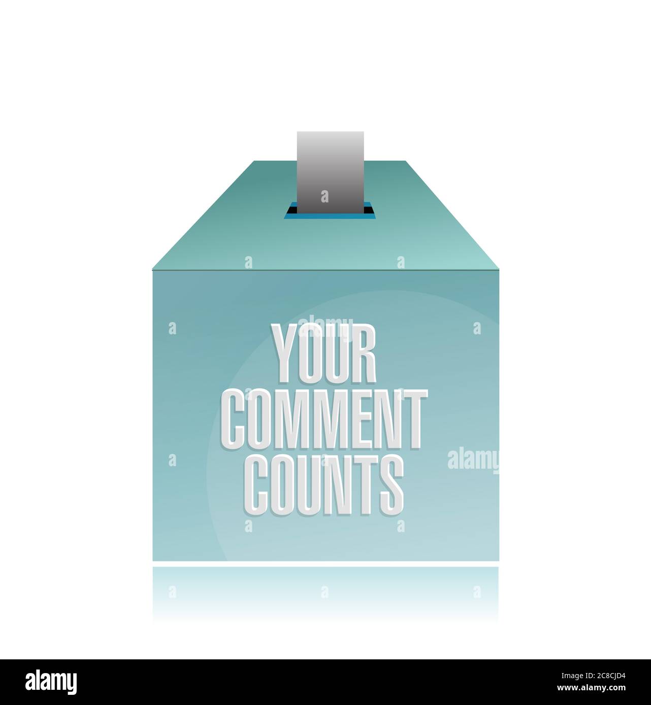 Votre commentaire compte. Design d'illustration de la boîte de ...