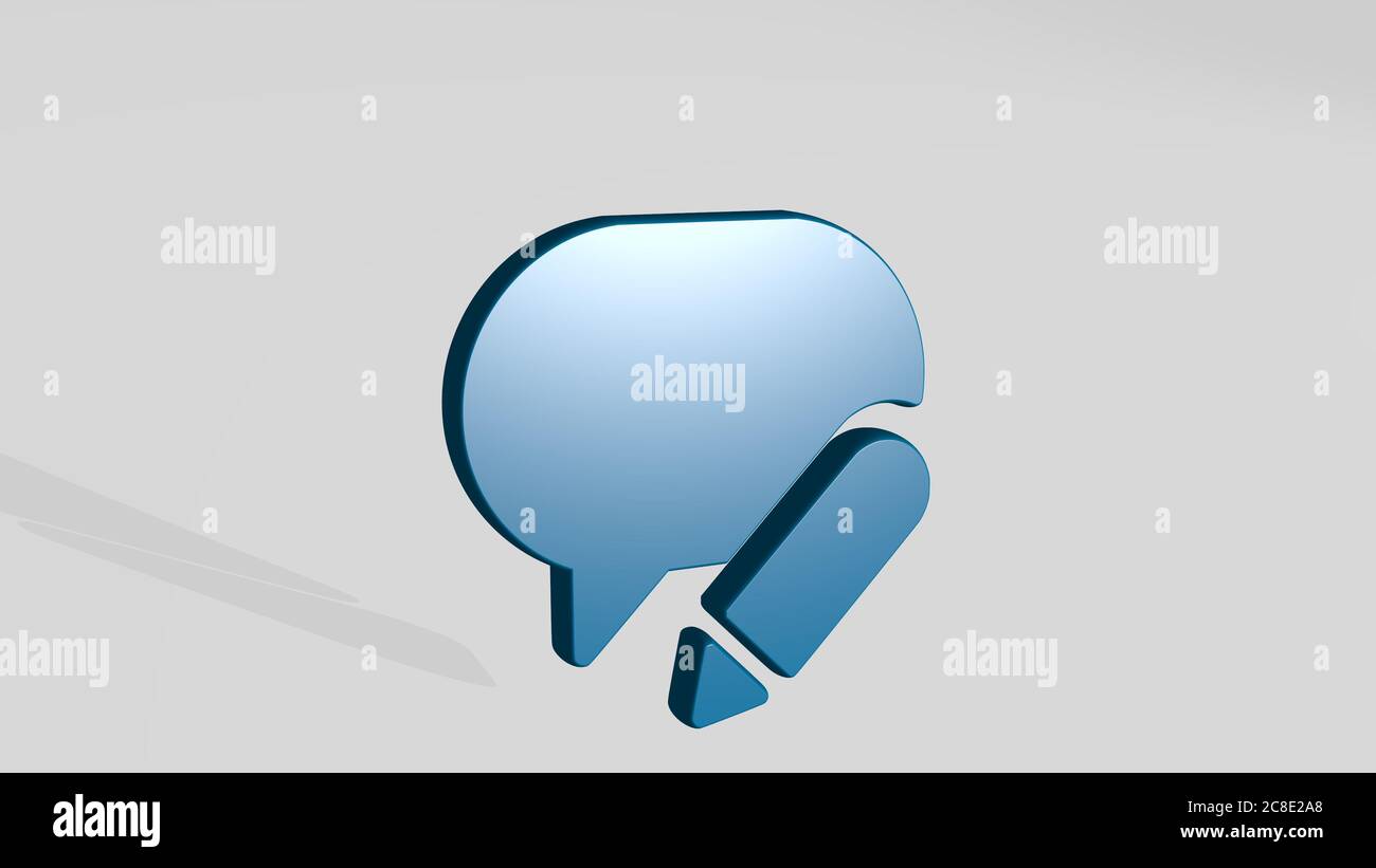 support de montage de bulle de messages avec ombre. Illustration 3D de ...