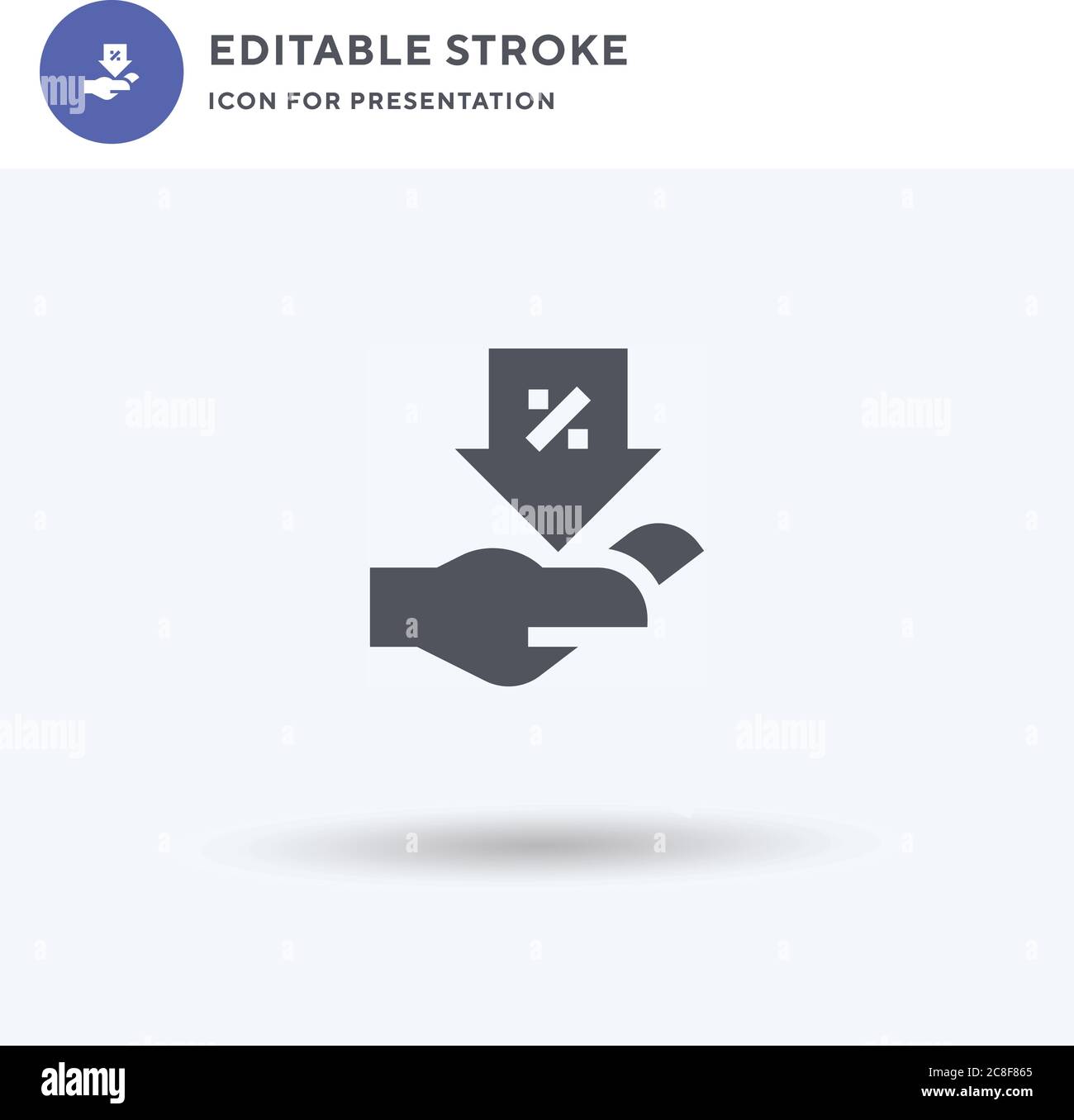 Solde vecteur d'icône, affiche plate remplie, pictogramme solide isolé ...