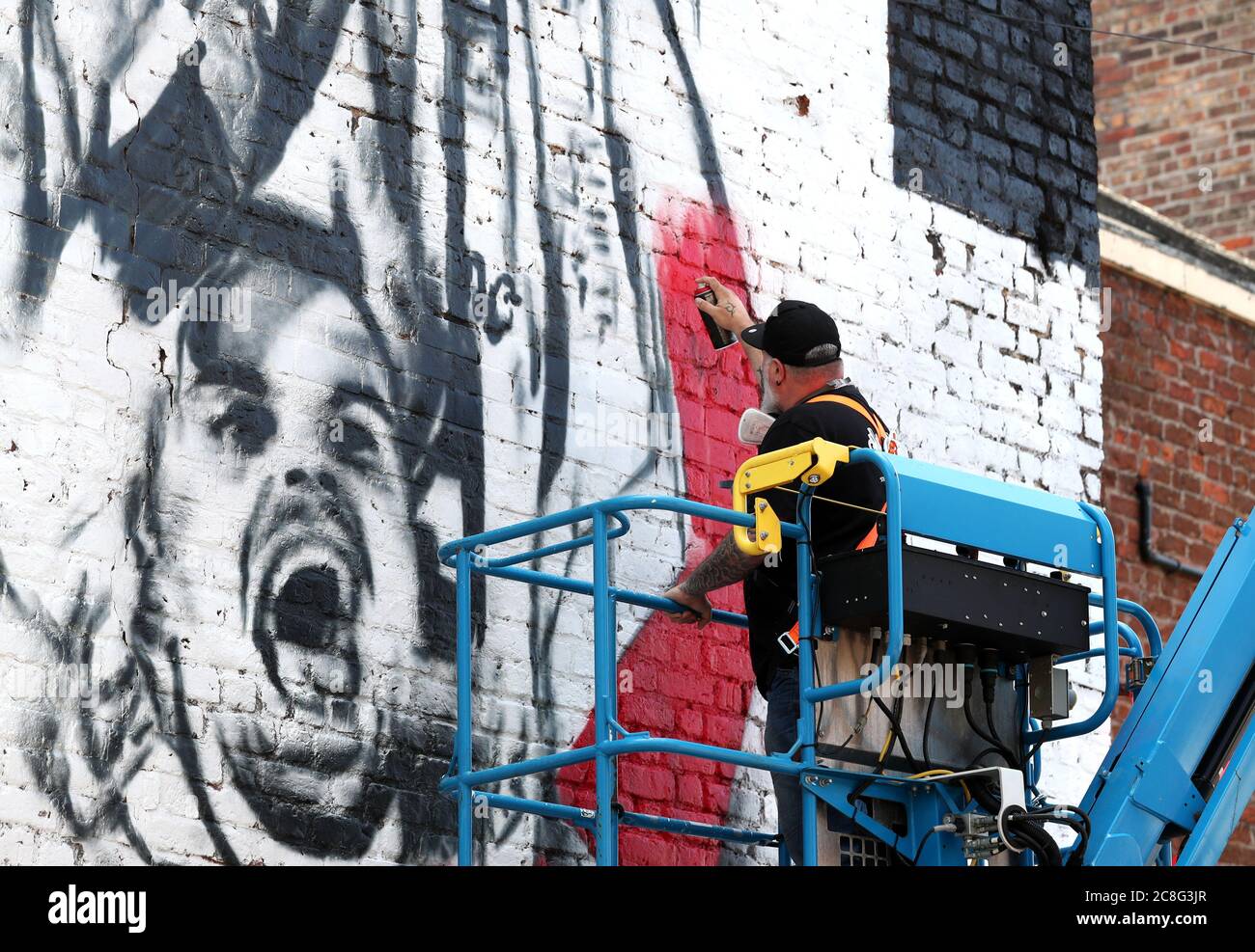 Jordan henderson murale sur sybil road Banque de photographies et d ...