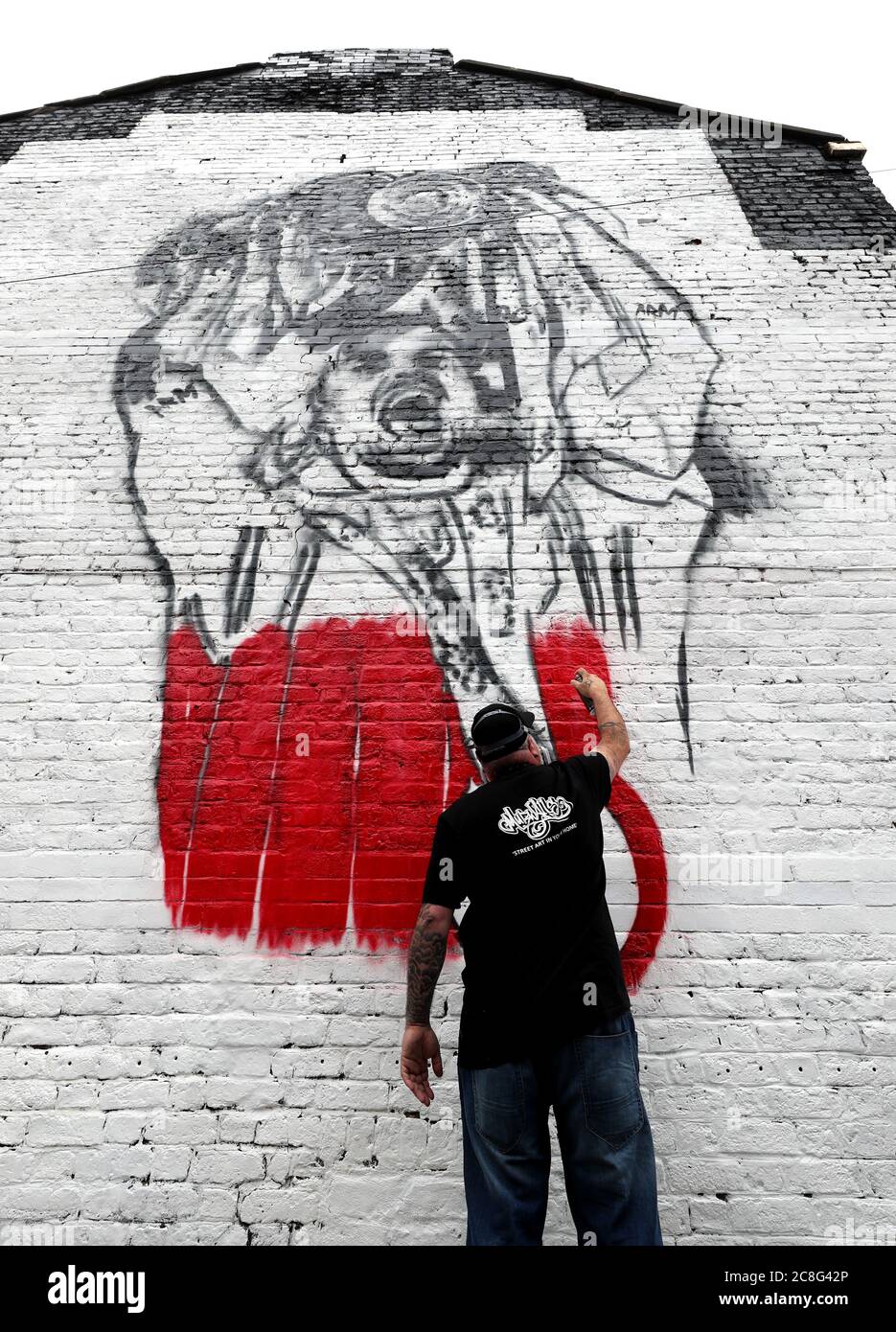 Jordan henderson murale sur sybil road Banque de photographies et d ...