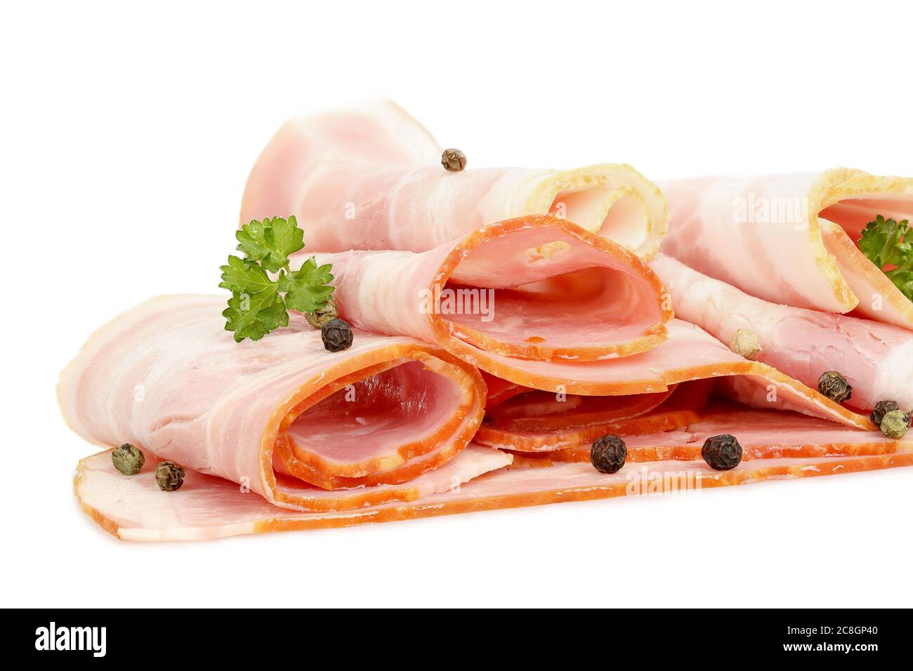Tranches de bacon cru Banque de photographies et d’images à haute ...