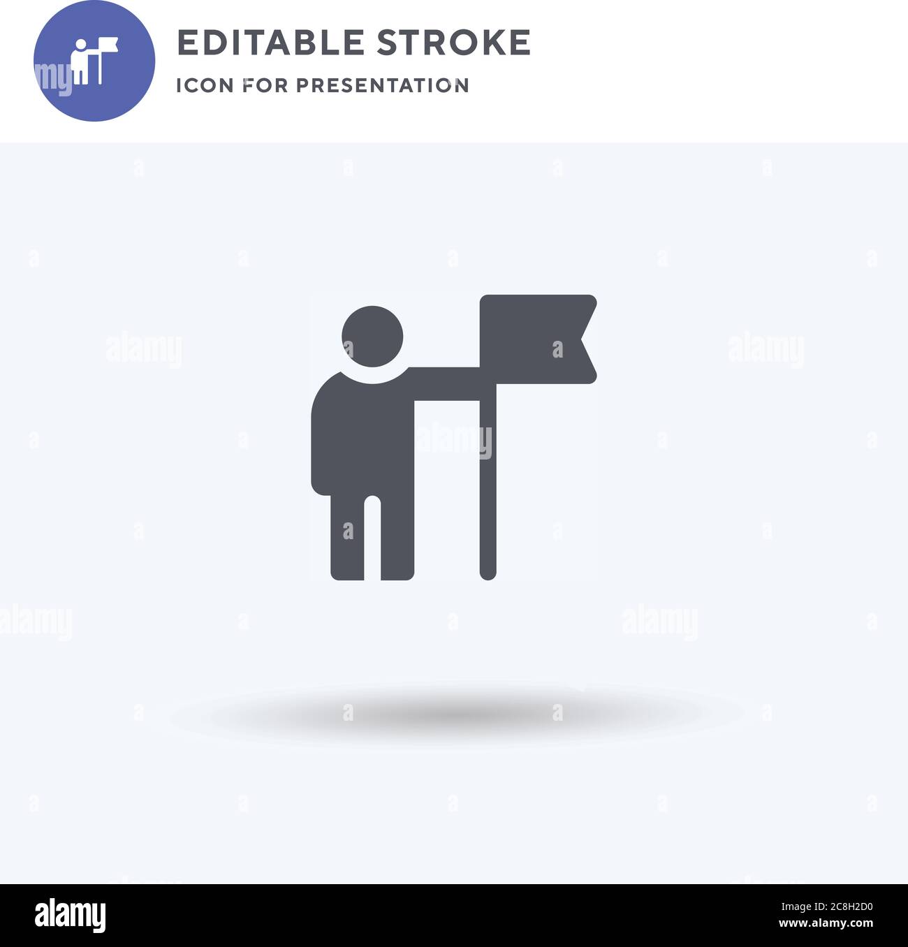 Vecteur d'icône de réalisation, signe plat rempli, pictogramme solide ...