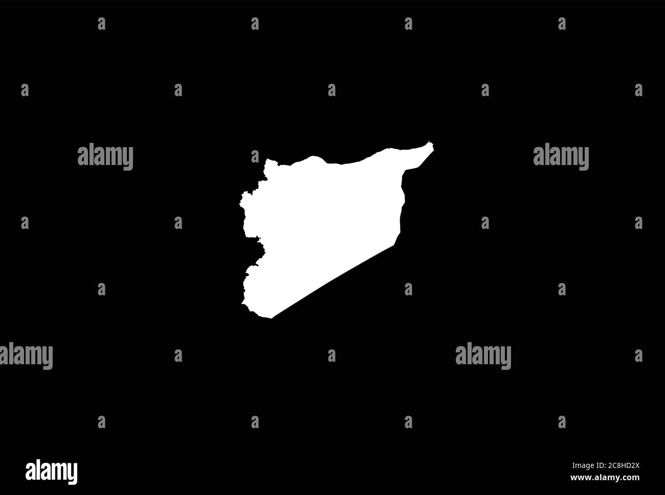 Syria political map political map Banque d'images noir et blanc - Alamy