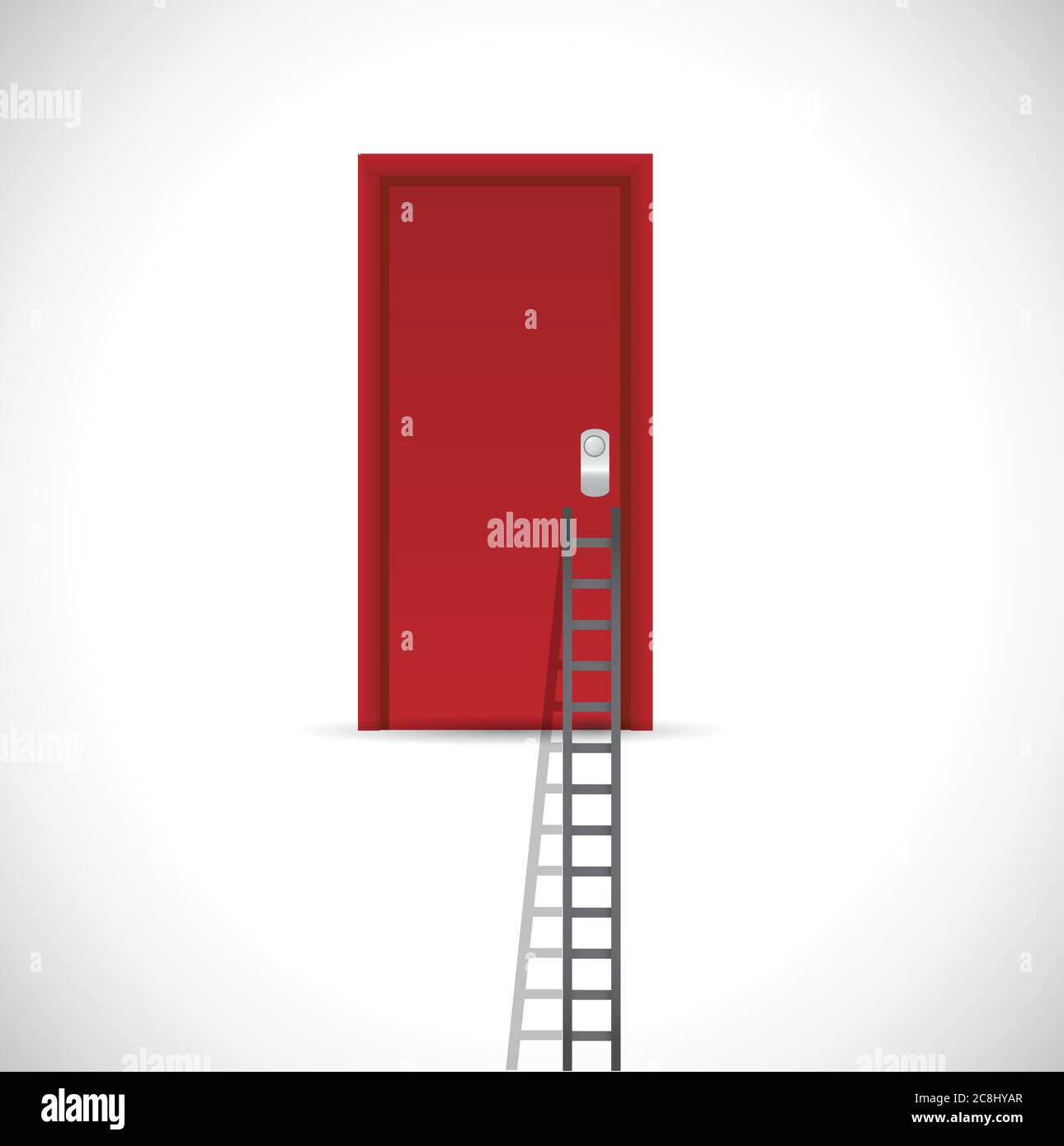 Porte rouge Banque d'images vectorielles - Alamy