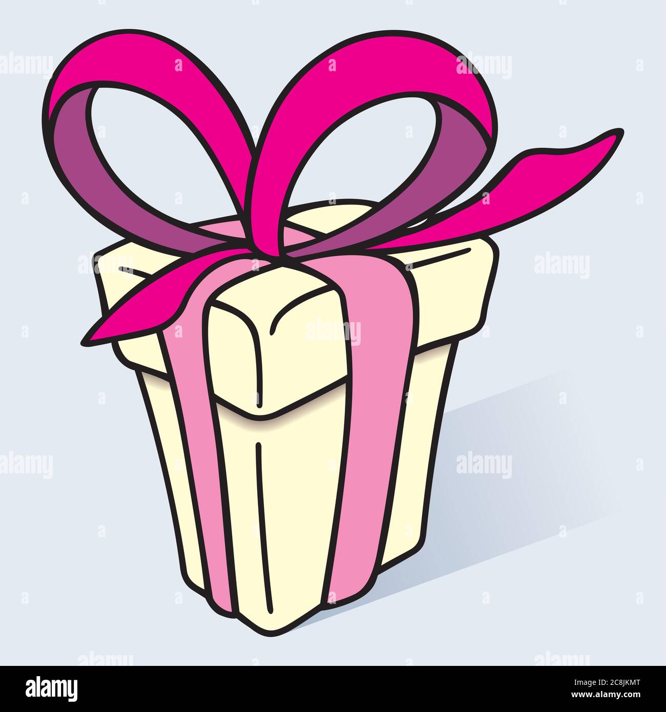 Icône boîte cadeau. Boîte cadeau avec icône de ruban, signe vectoriel ...