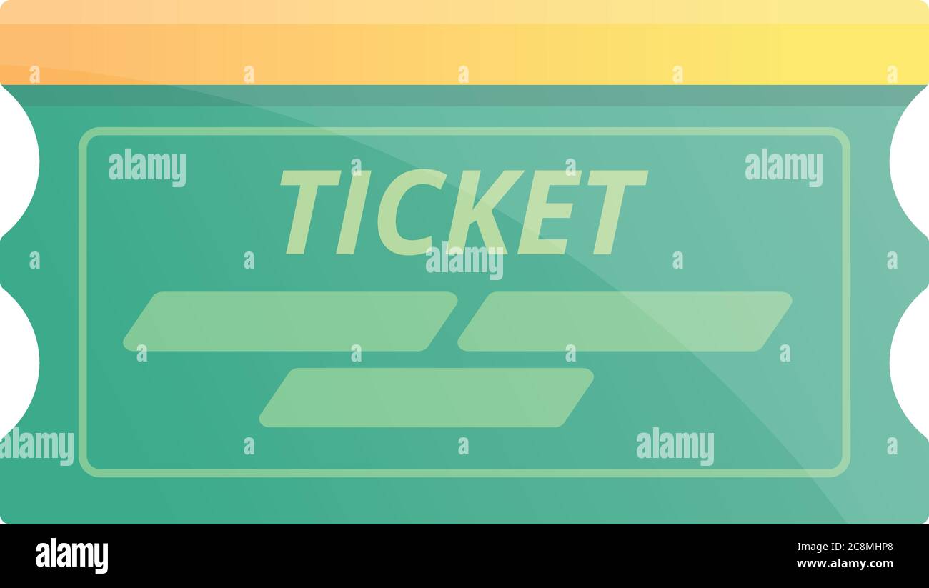 Icône de ticket. Dessin animé de l'icône de vecteur de ticket pour la ...