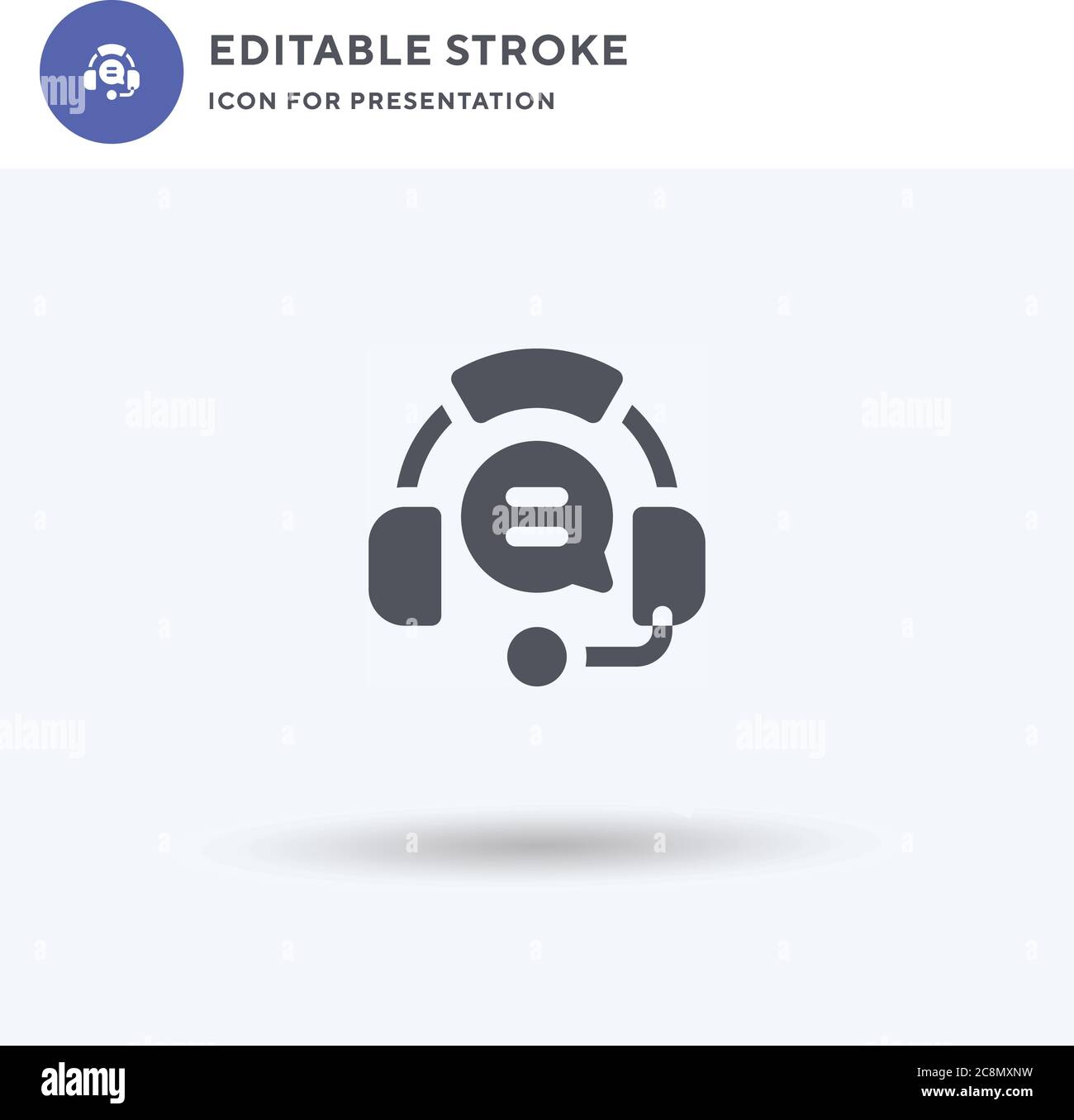 Vecteur d'icône de casque, affiche plate remplie, pictogramme solide ...