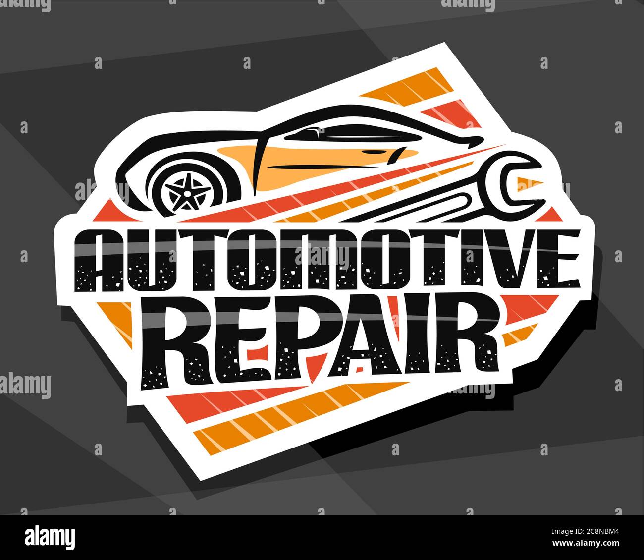 Logo Vector pour la réparation automobile, panneau d'affichage en ...