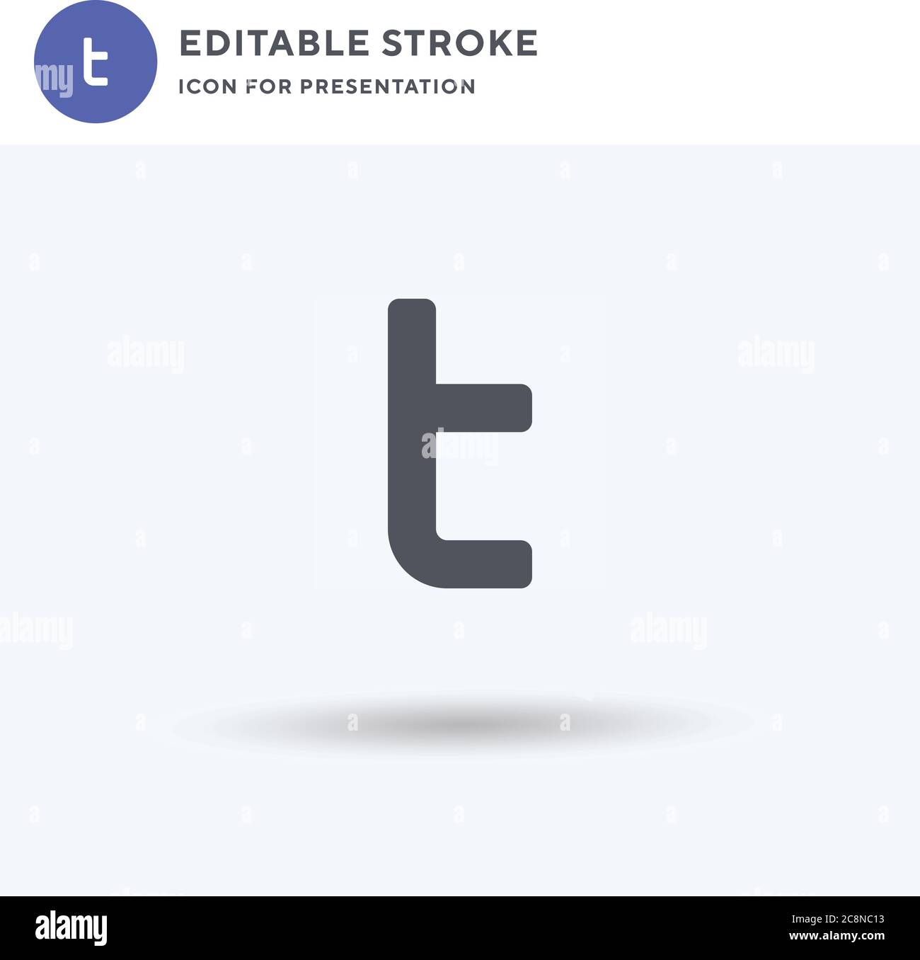 Vecteur icône Twitter, signe plat rempli, pictogramme solide isolé sur ...