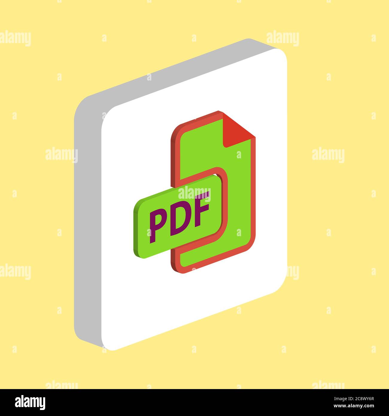 Icône vecteur simple de document PDF. Modèle de conception de symbole d ...