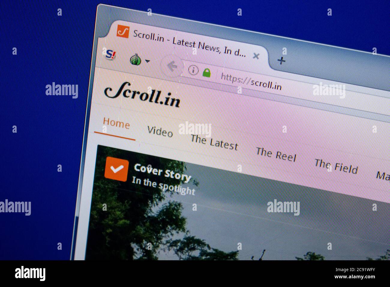 Ryazan, Russie - 26 juin 2018 : page d'accueil du site Internet de Scroll sur l'écran du PC. URL ...