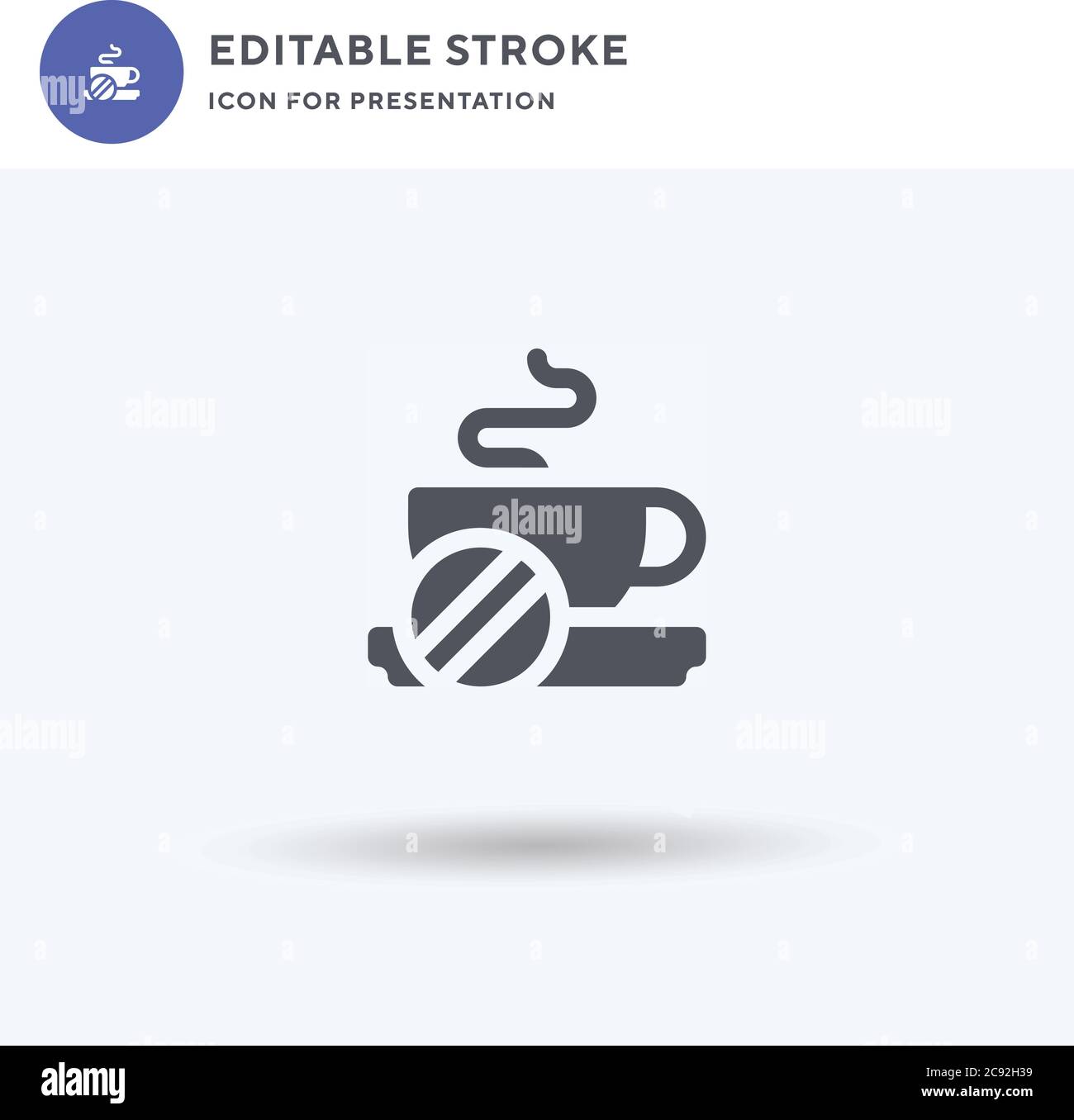 Symbole de boisson chaude, signe plat rempli, pictogramme solide isolé ...