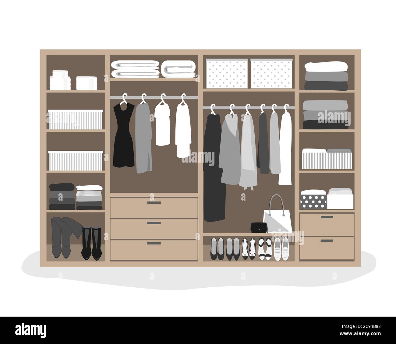 Dressing room wardrobe Banque d'images vectorielles - Alamy
