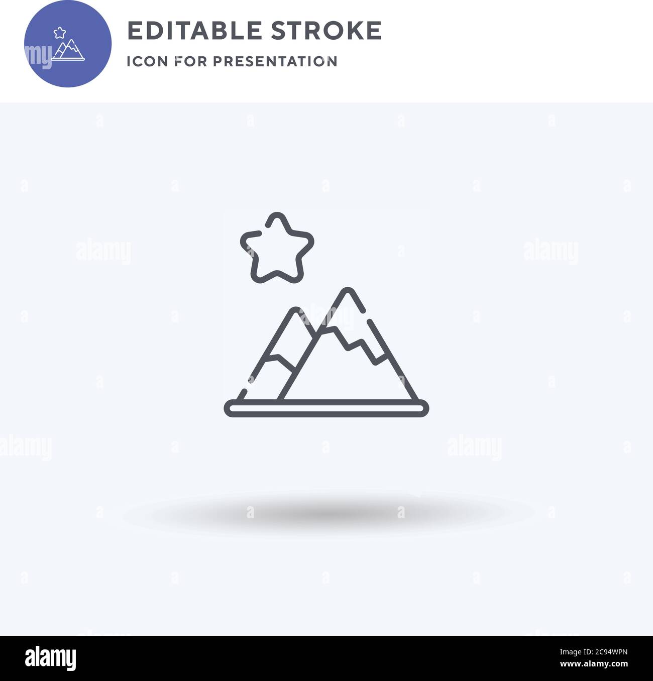 Symbole de sommet, signe plat rempli, pictogramme solide isolé sur ...