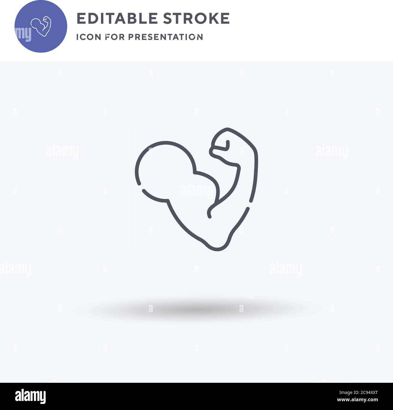 Vecteur d'icône de muscle, signe plat rempli, pictogramme solide isolé ...