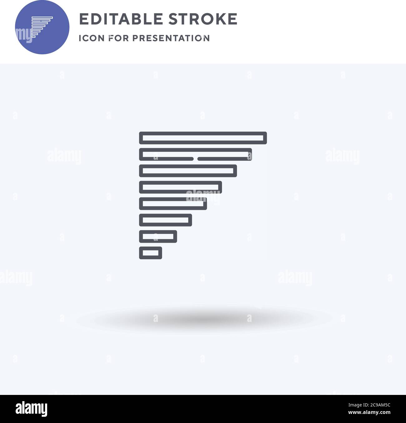 Vecteur d'icône d'histogramme, signe plat rempli, pictogramme solide ...