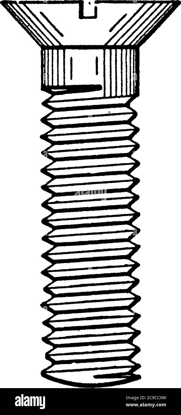 La vis à métaux est une broche métallique courte, fine et pointue avec ...