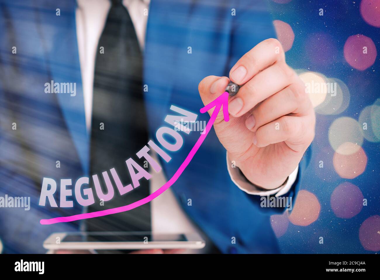 Écriture de texte écriture réglementation. Photo conceptuelle la règle ...