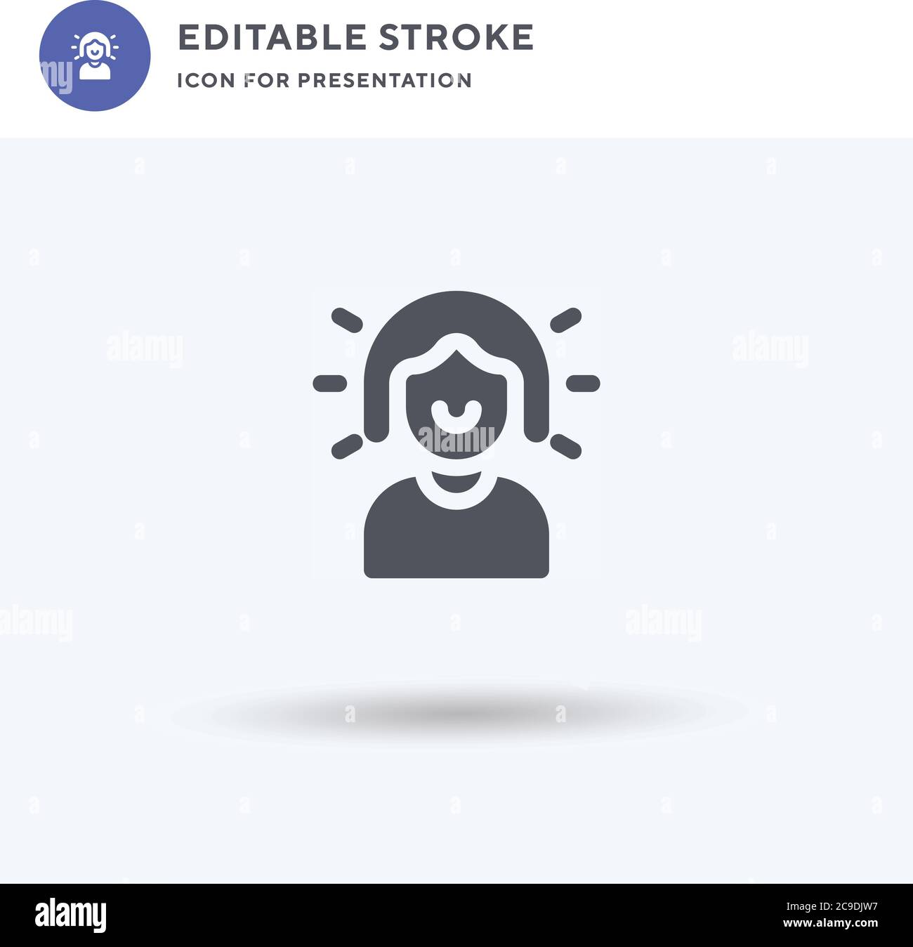 Vecteur d'icône de l'influenceur, signe plat rempli, pictogramme solide ...