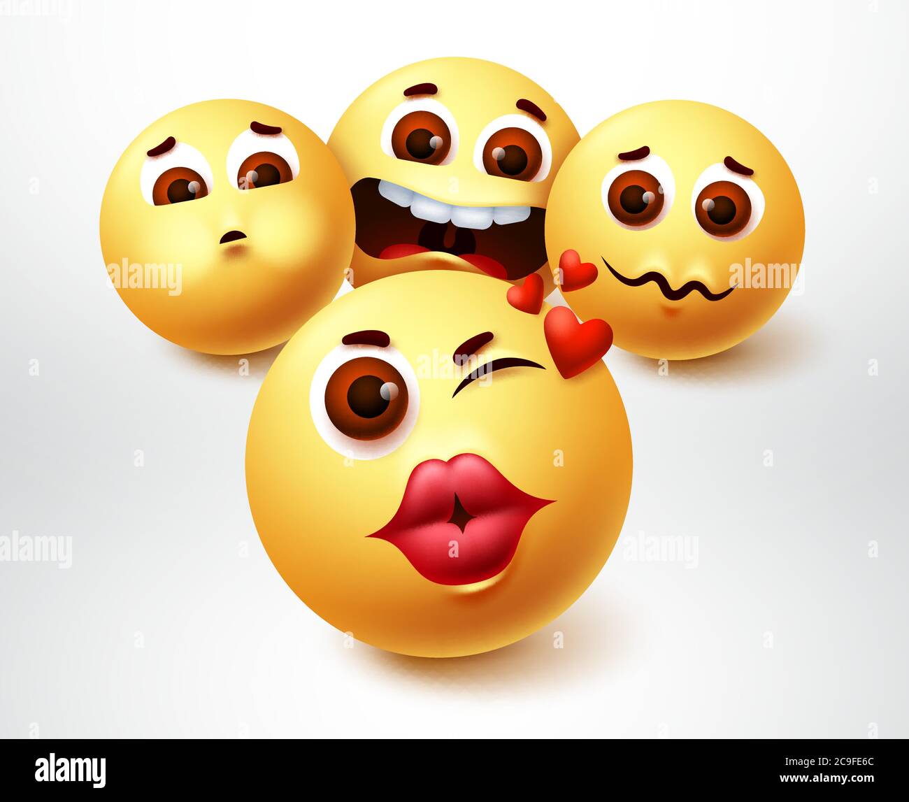 Smiley emoji joli motif vectoriel de caractères. Emojis smiley de ...