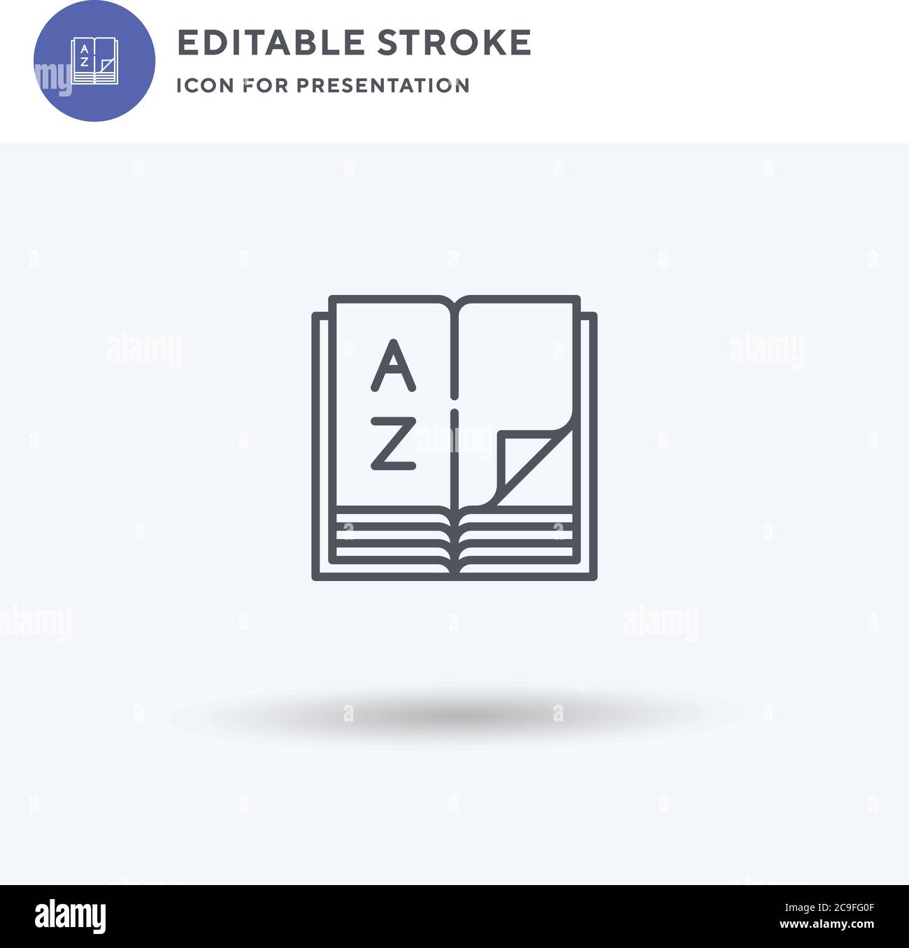 Vecteur d'icône de grammaire, signe plat rempli, pictogramme solide ...