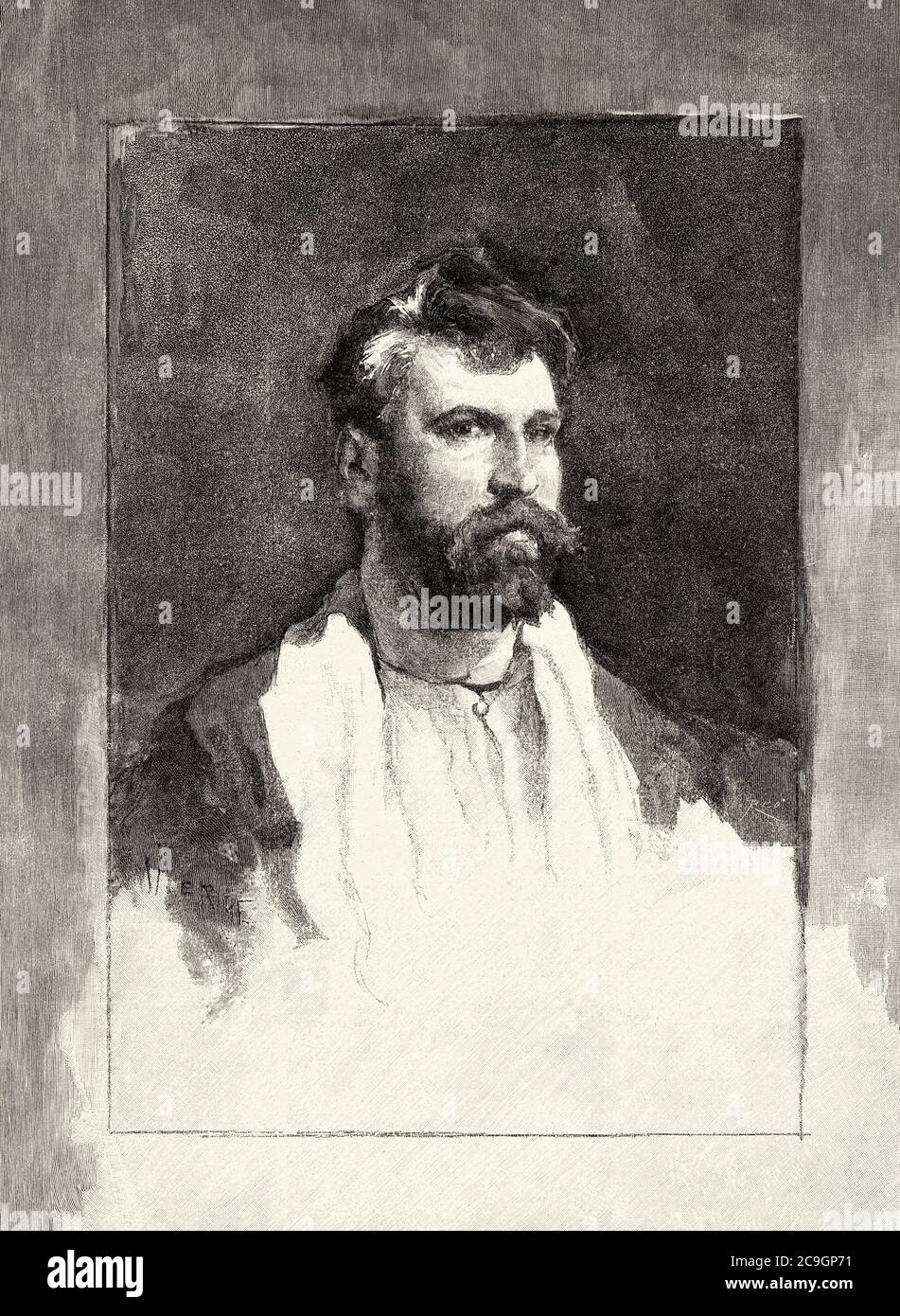 Autoportrait par Daniel Vierge. Daniel Urrabieta y Vierge (Madrid 1851 ...