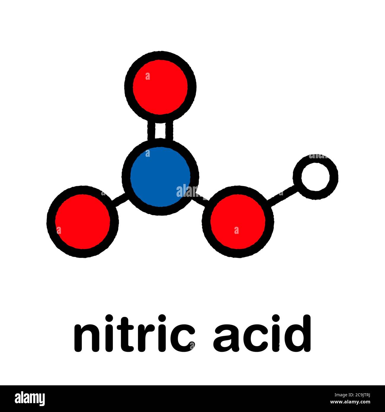 Acide nitrique (HNO3) forte molécule d'acide minéral. Utilisé dans la ...