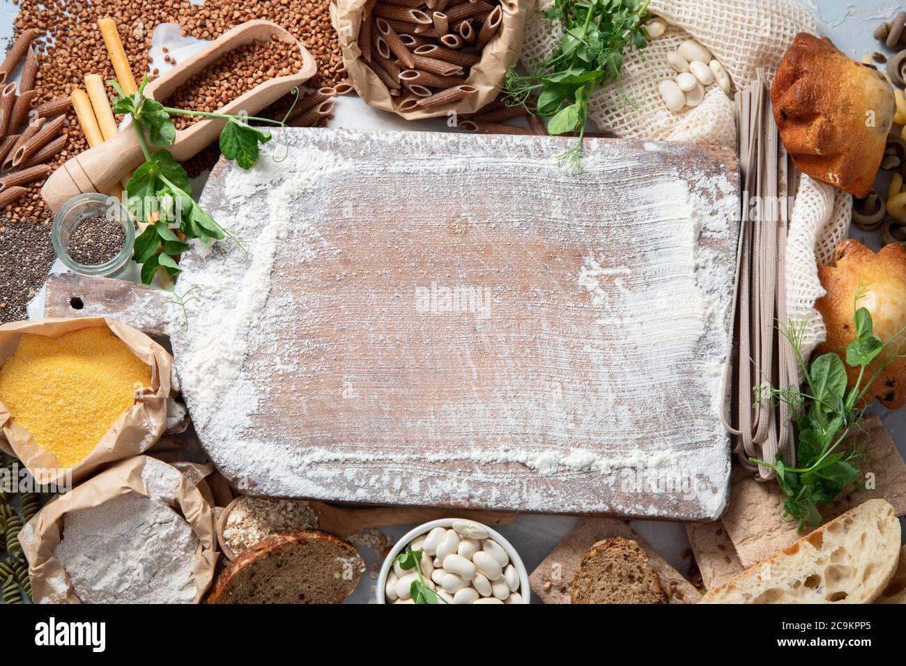 Différents types d'aliments riches en glucides. Sélection de bonnes ...