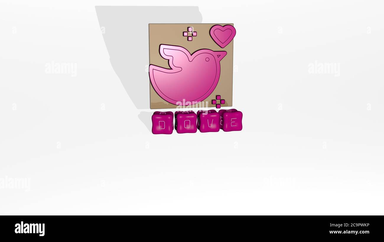 Image graphique 3D de COLOMBE verticalement avec texte construit par ...