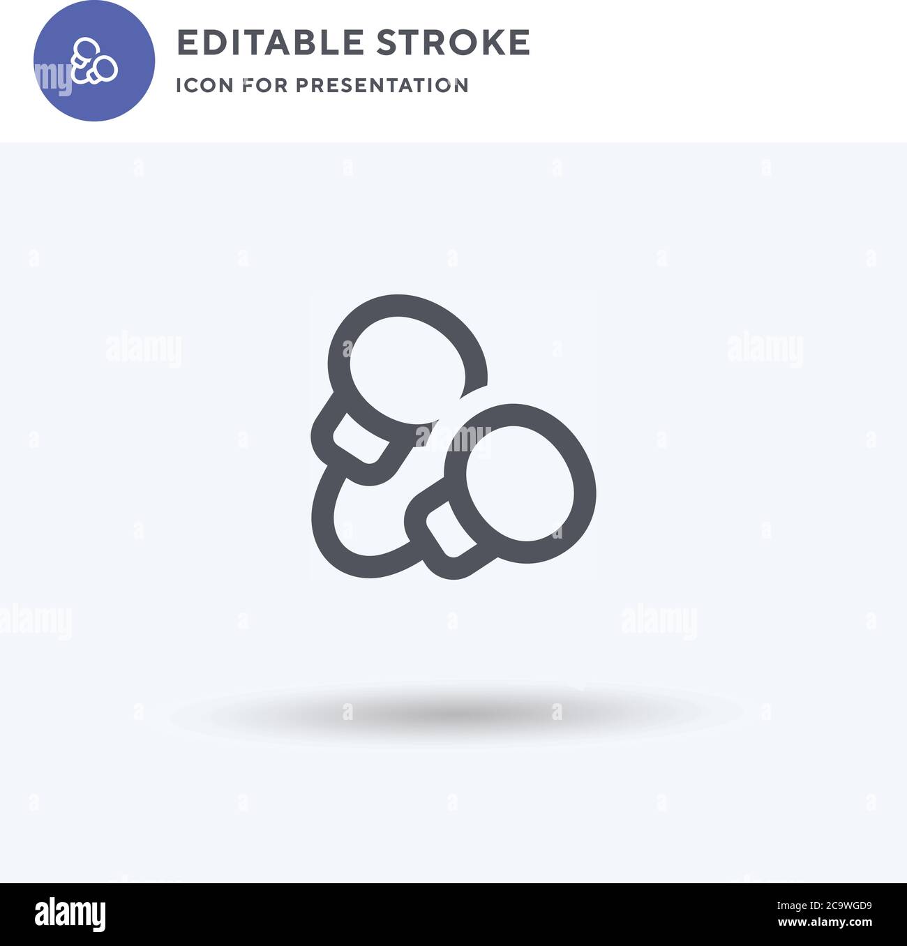 Icône de menottes, signe plat rempli, pictogramme solide isolé sur ...