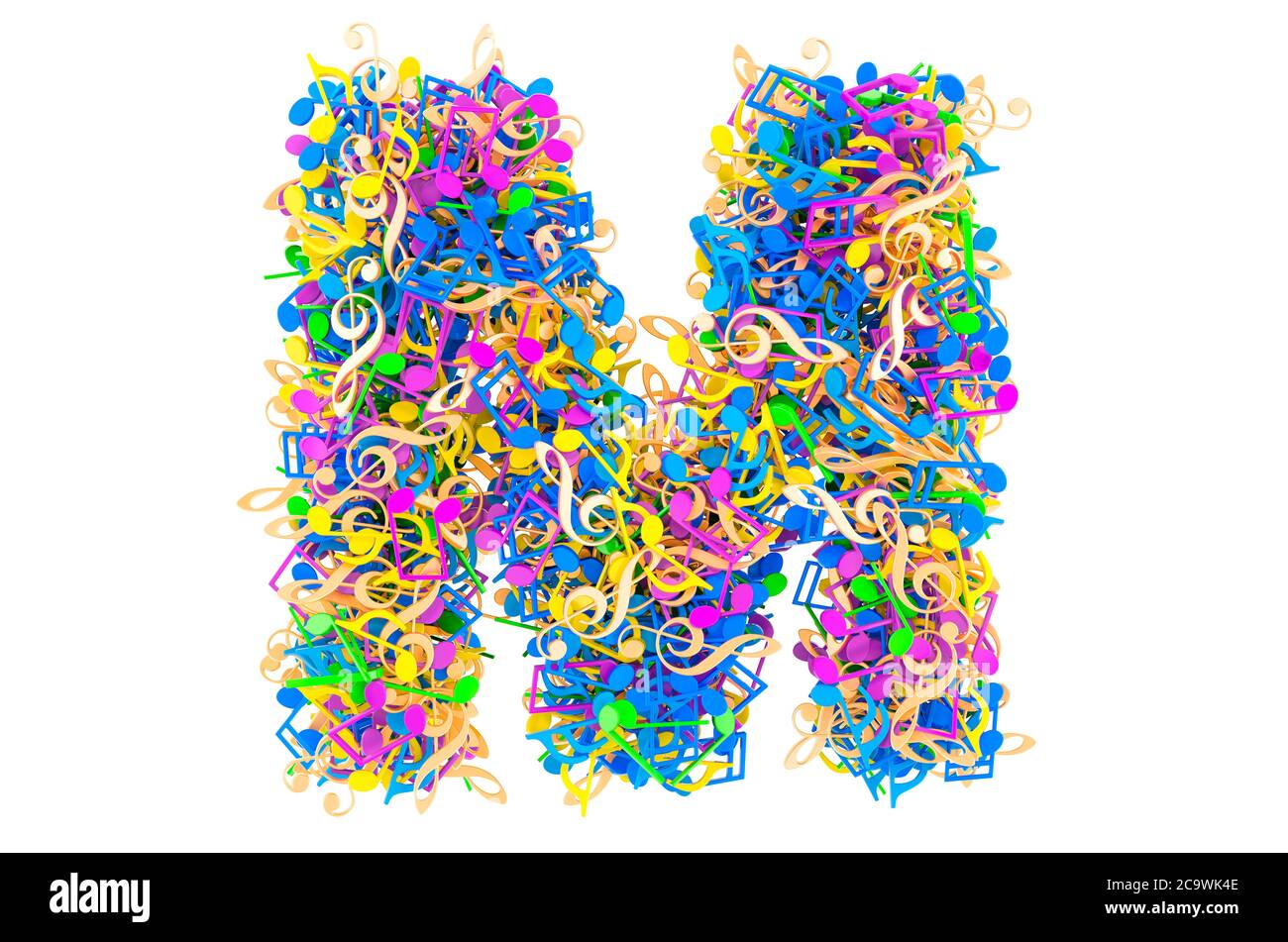 Music notes alphabet m Banque de photographies et d’images à haute ...