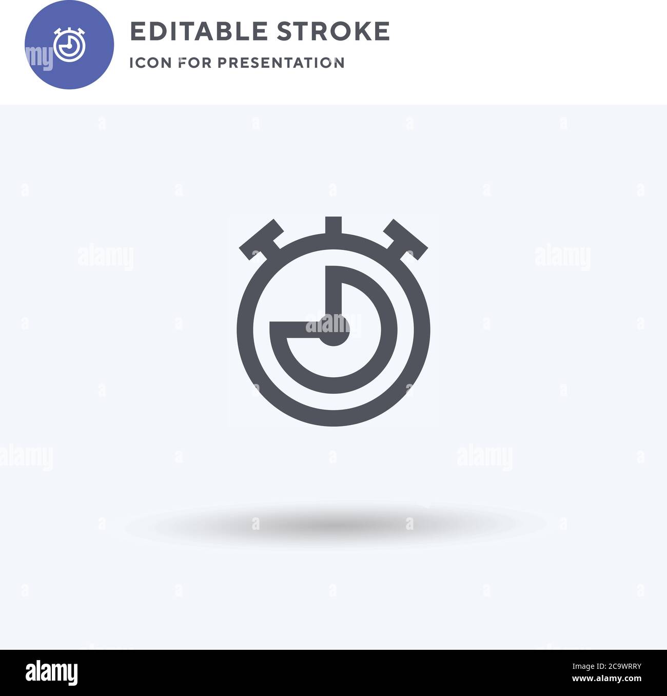 Vecteur d'icône secondes, signe plat rempli, pictogramme solide isolé ...