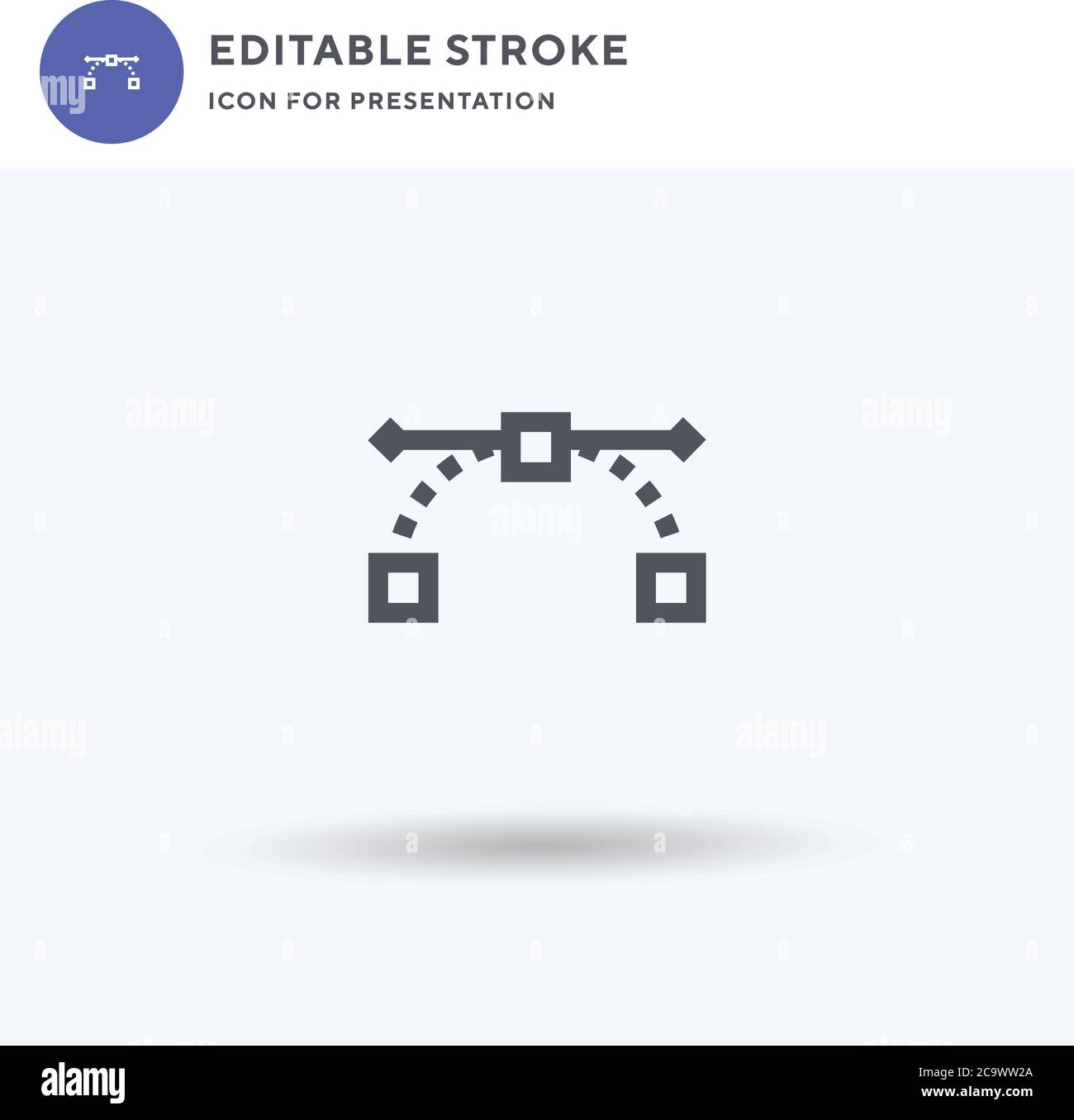 Courbes vecteur d'icône, signe plat rempli, pictogramme solide isolé ...