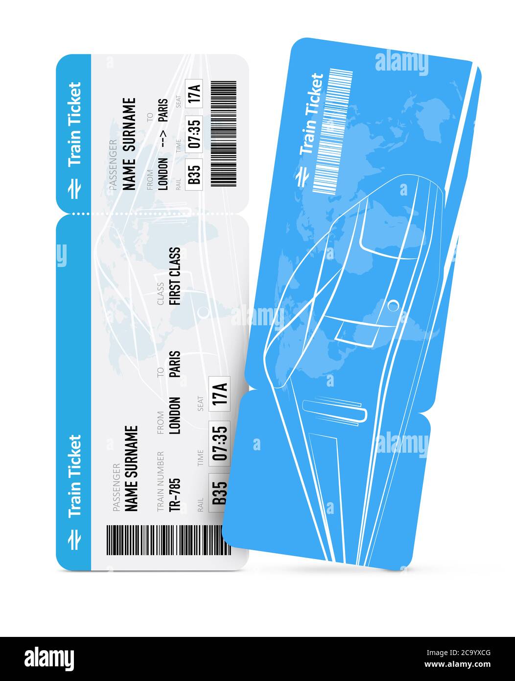 Billet de train Banque d'images détourées - Alamy