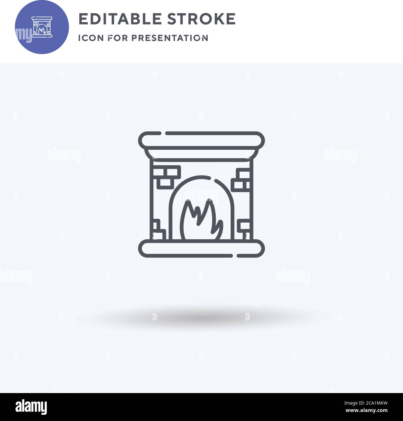 Vecteur d'icône de cheminée, panneau plat rempli, pictogramme solide ...